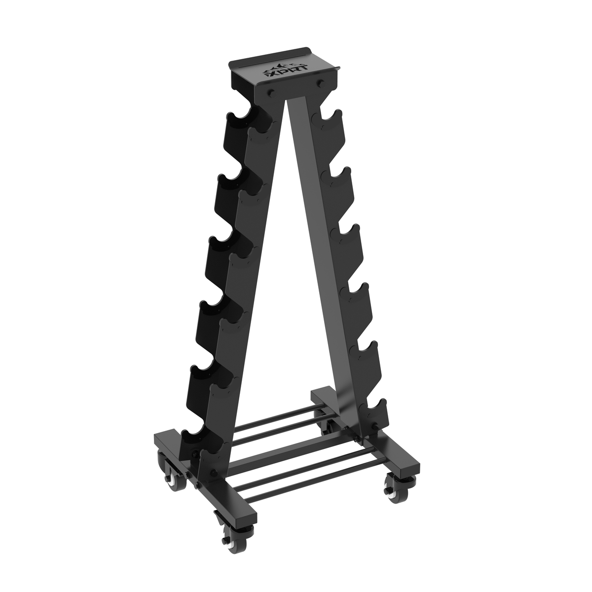 XPRT Fitness 6-Tier Dumbbell Rack with Wheels – 600 lbs Capacity Heavy ...