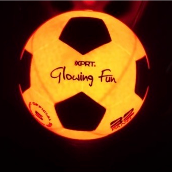 XPRT Fitness Rechargeable Light-up Soccer Ball - LED Game Ball with Pu