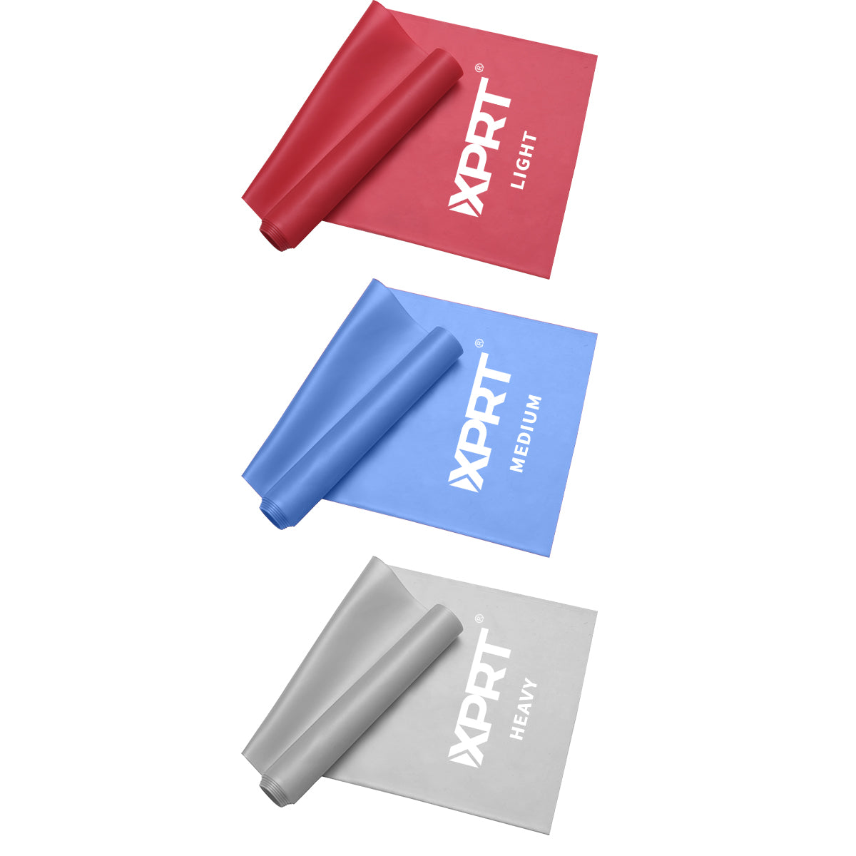 XPRT Fitness Premium Stretch Band Set with 3 Resistance Levels - 5ft T